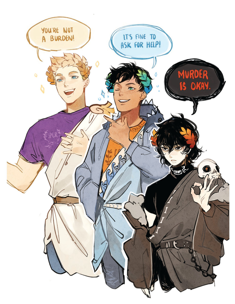 PJO Big Three sticker + postcard – Velinxi