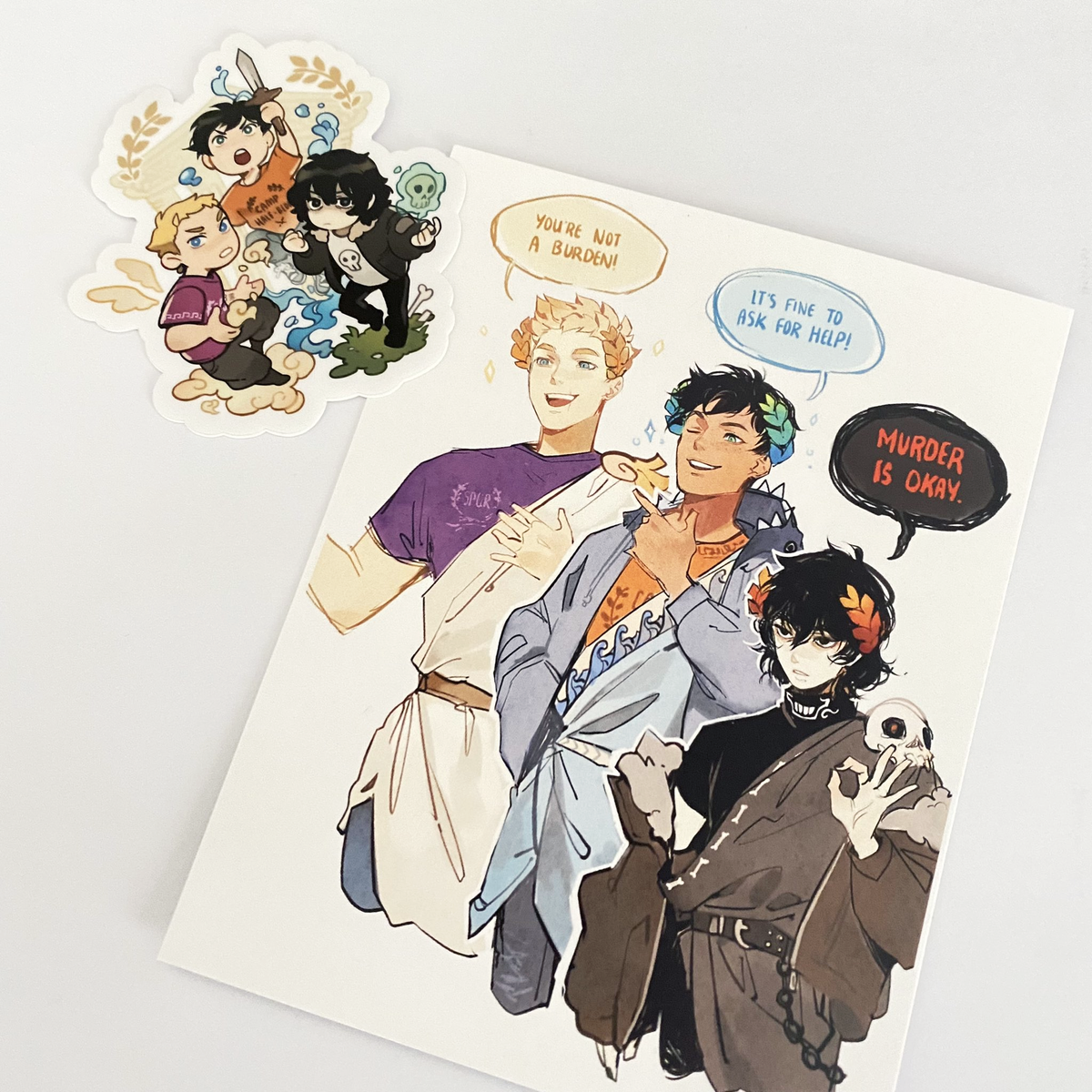 PJO Big Three stickers + postcards – Velinxi
