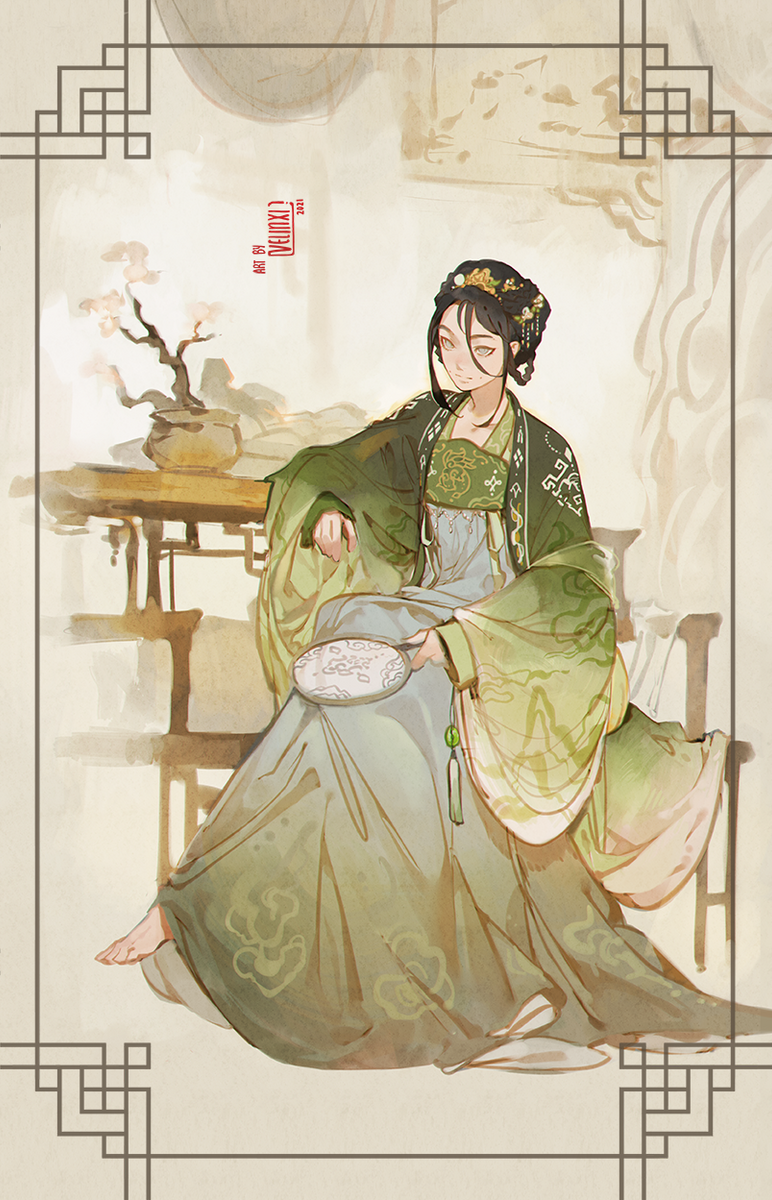 ATLA- Green lady print – Velinxi